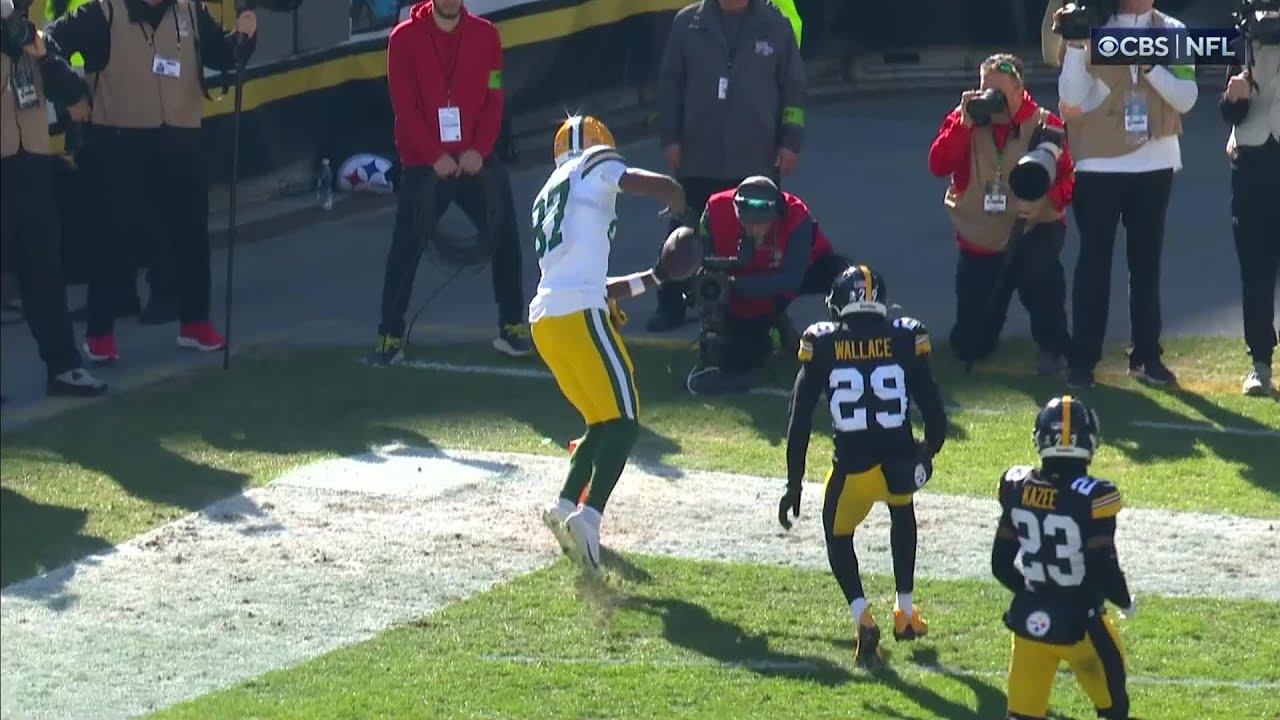 Romeo Doubs Toe Drag Touchdown - YouTube