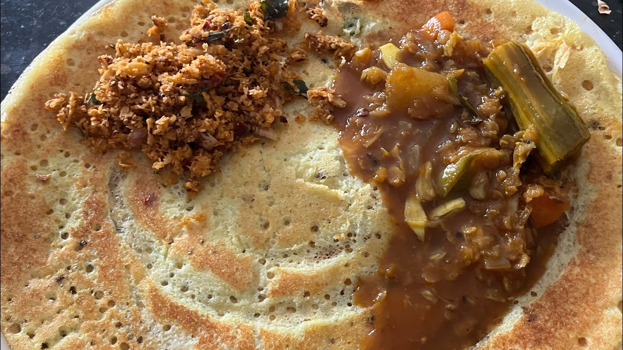 Homemade Traditional Thosai/dosa Lunch in Sri Lankan Style - YouTube