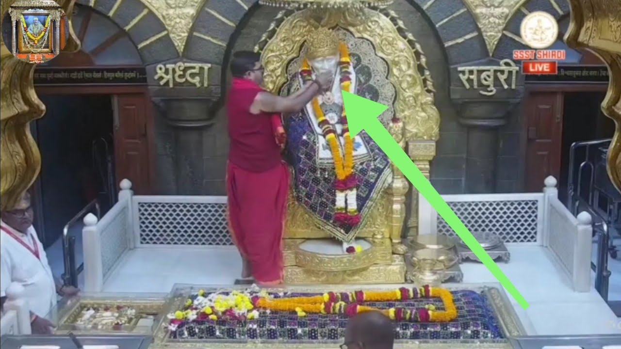 Sai Baba Aarti | Saibaba Madhyan Aarti Darshan💖 | 08.01.2025 | Om Sai ...