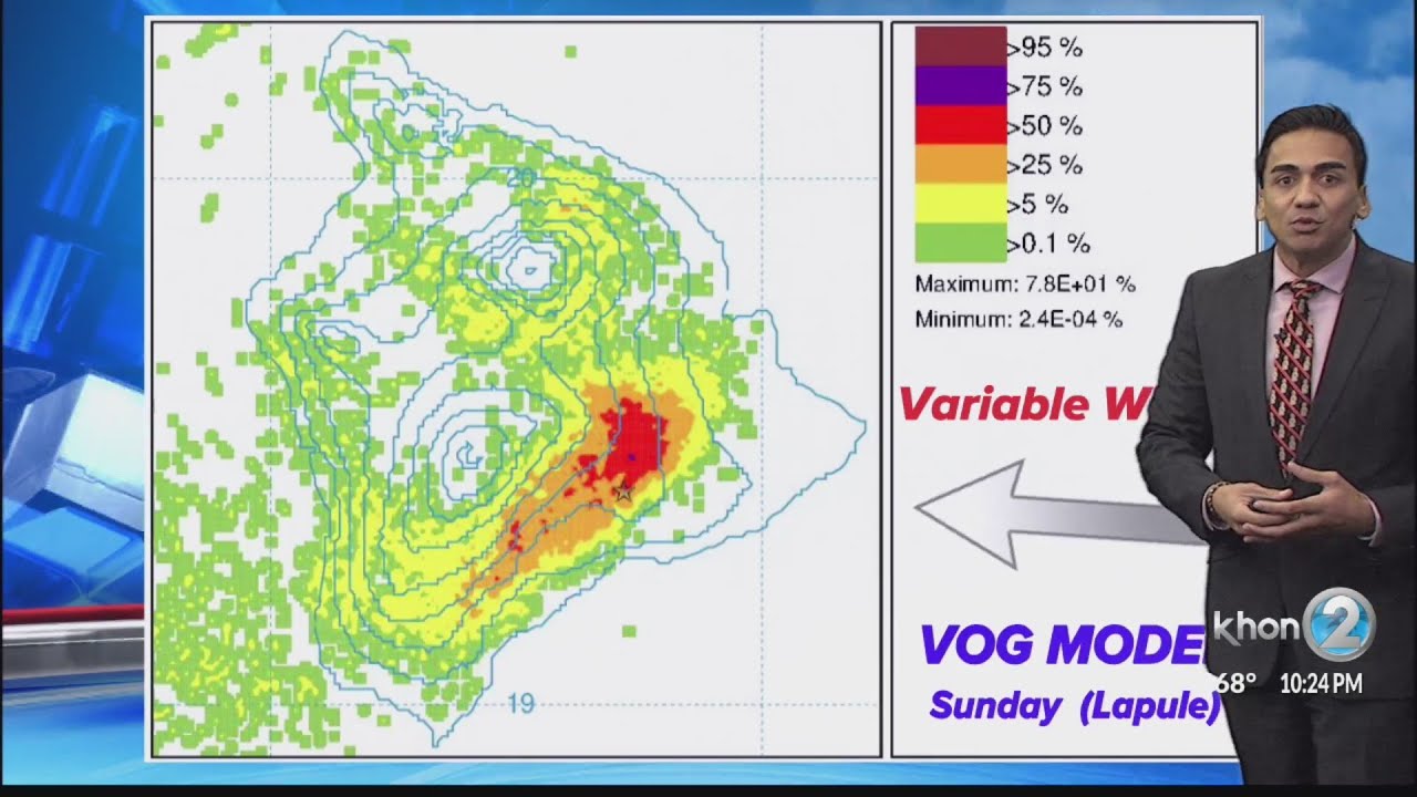 Vog to increase on Hawaii island with light winds - YouTube