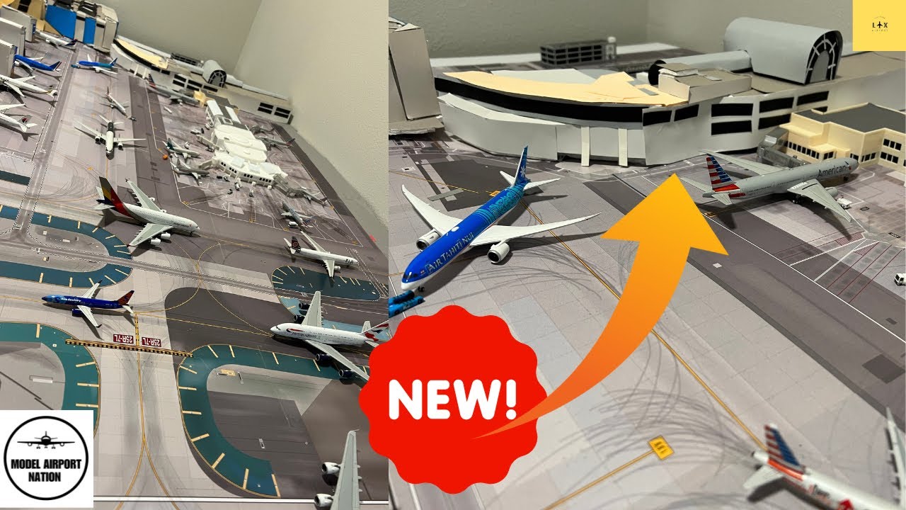 Handmade LAX Model Airport Terminal Update + Traffic Departures ...
