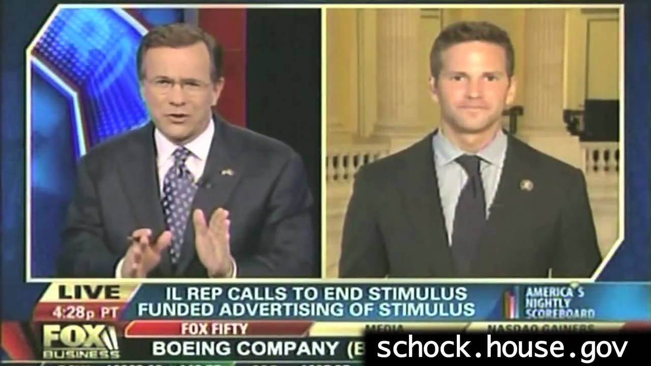 Congressman Aaron Schock talks Stimulus Signs - YouTube