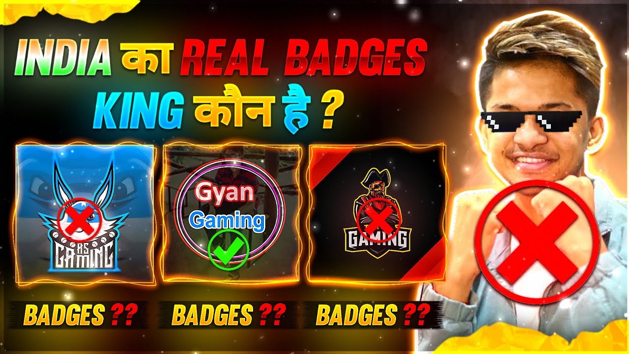 INDIA KA REAL BADGES KING KON HAI?😱 || KNOW THE MYSTERY 😱|| GARENA FREE ...