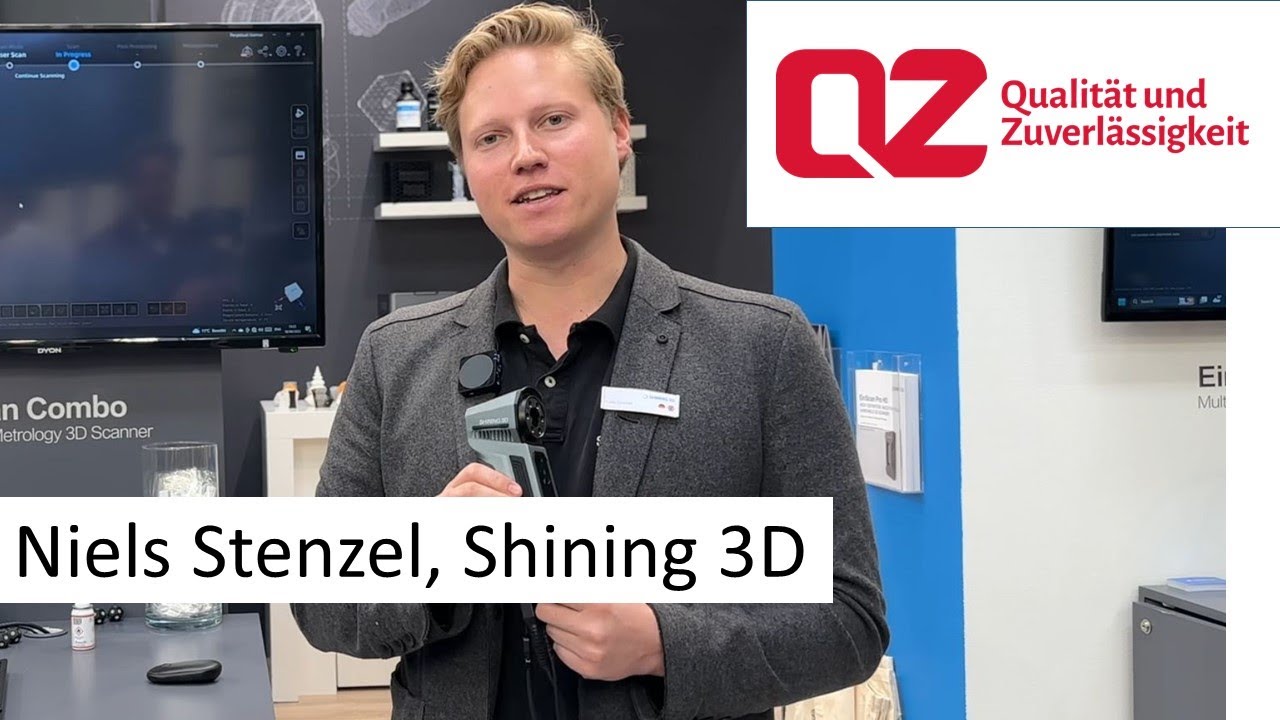 Handgeführter Laserscanner von Shining3D - im Gespräch mit Niels Stenzel - YouTube