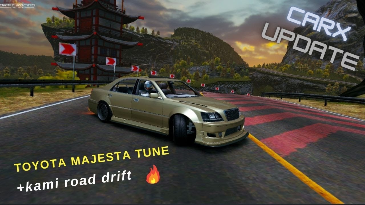 toyota majesta (royal) tune.. carx new update + kami road drift - YouTube