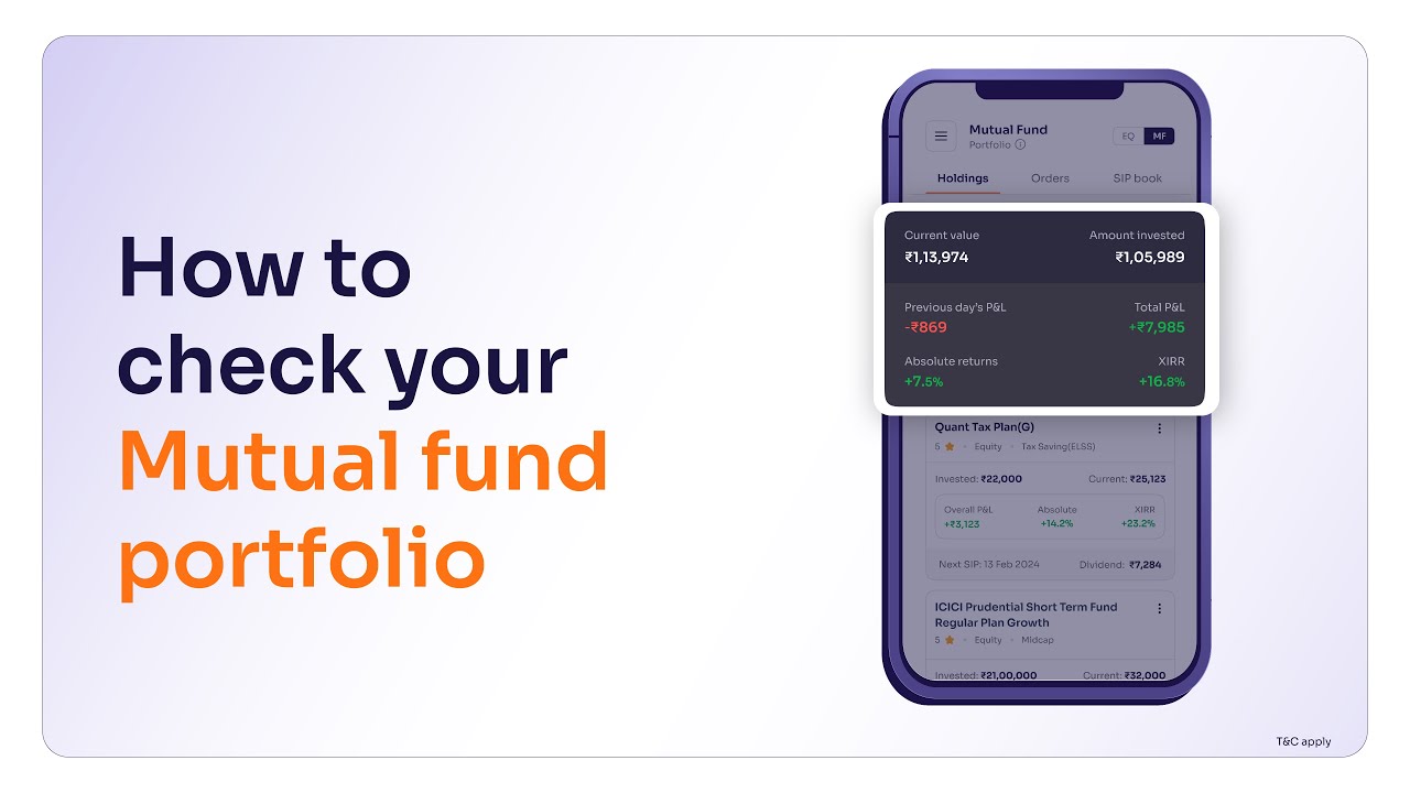 How to check your Mutual Fund portfolio | MF portfolio | Ventura - YouTube