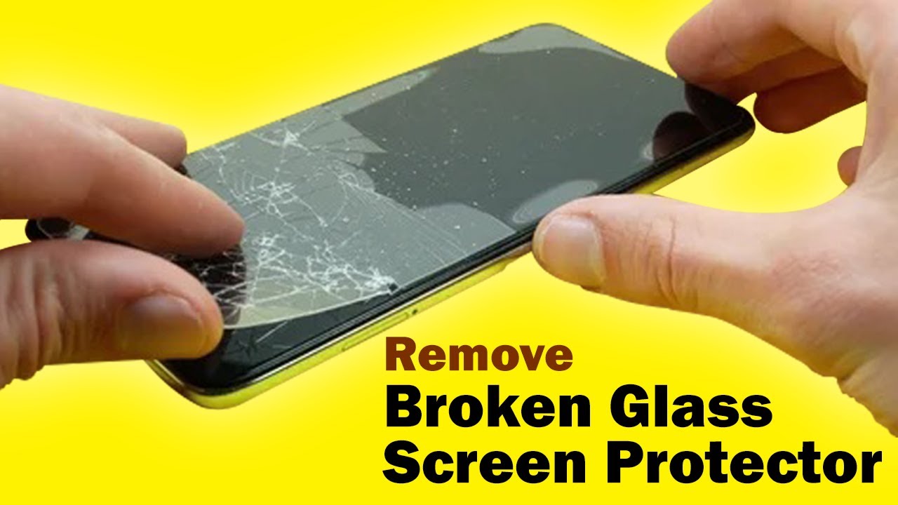 How to remove broken glass screen protector - YouTube