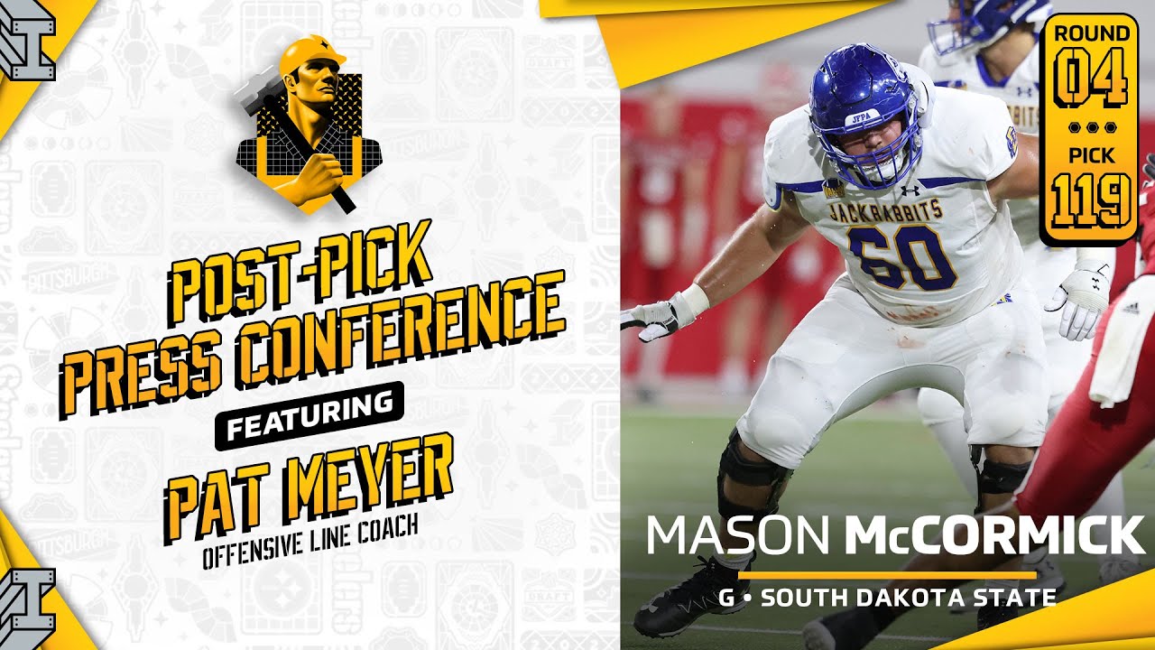 Steelers select G Mason McCormick (R4, P119): OL Coach Pat Meyer Post ...