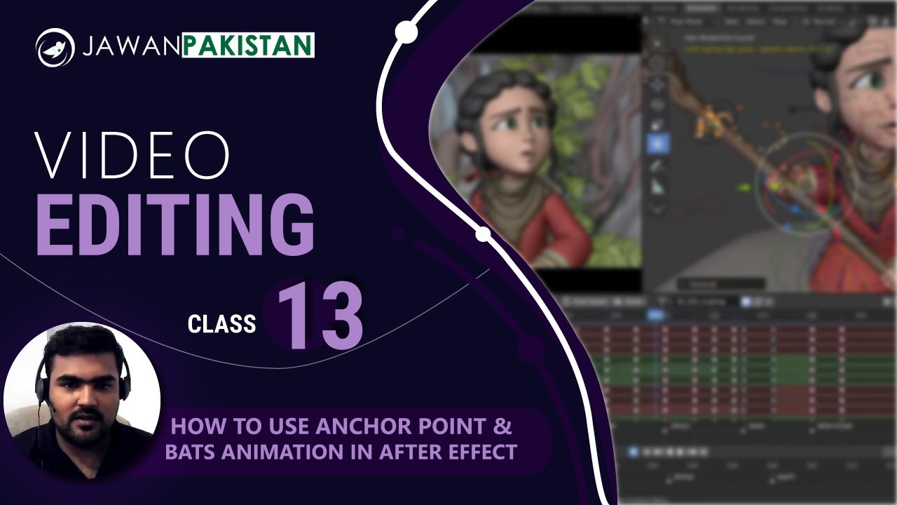 How To Use Anchor Point And Bats Animation In After Effects Video Editing Course Class 13