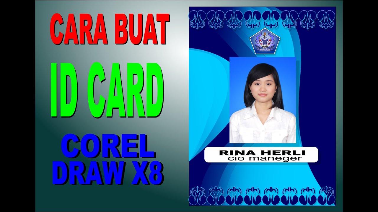 Cara Buat ID Card Sederhana + Motif Batik dengan Corel Draw X8 - YouTube