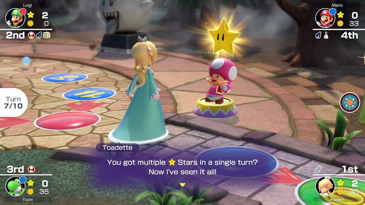 Mario Party Superstars #241 Horror Land 10 turns (Rosalina Vs Yoshi Vs ...