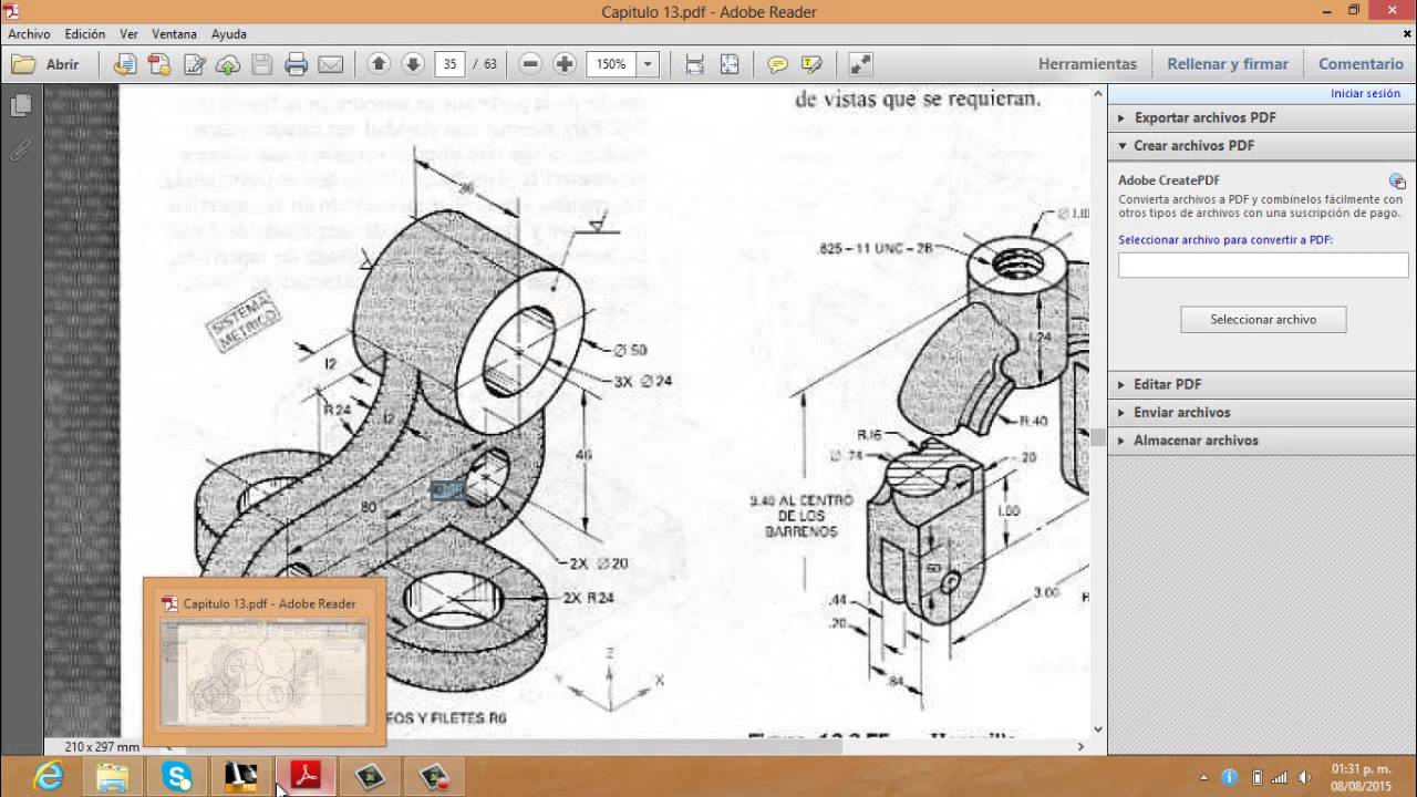 INVENTOR -PIEZA MECANICA - YouTube