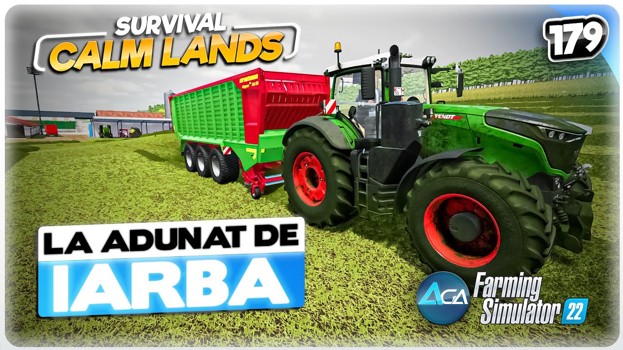 Adunam iarba ca sa o facem fan pentru vaci in Farming Simulator 22 ...