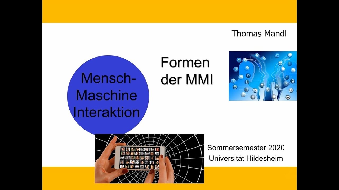 Einblick in die Online-Vorlesung: „Mensch-Maschine-Interaktion“ | Prof ...