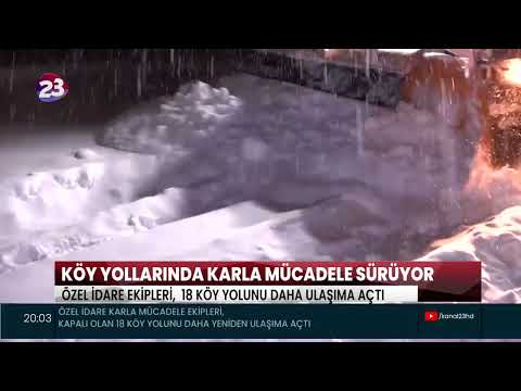 ÖZEL İDARE KARLA MÜCADELE EKİPLERİ, KAPALI OLAN 18 KÖY YOLUNU DAHA YENİDEN ULAŞIMA AÇTI