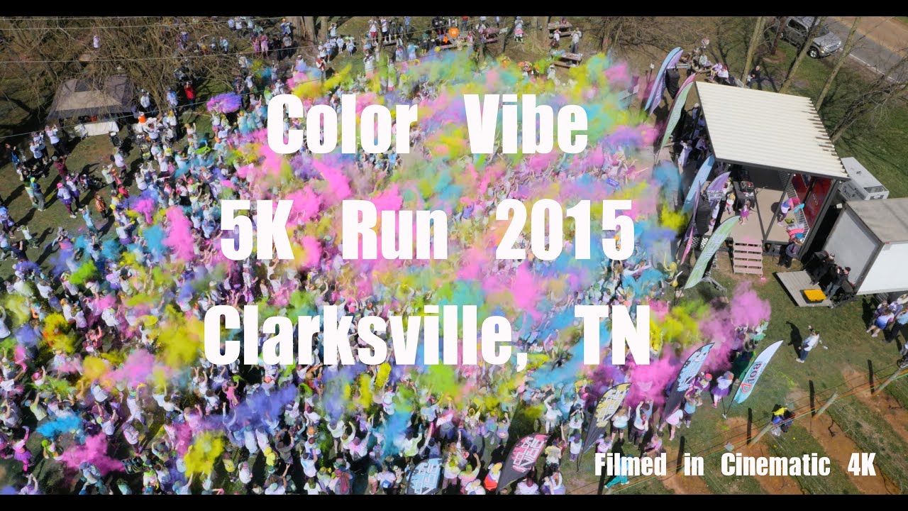 Color Vibe 5K run (Aerial Video) - YouTube