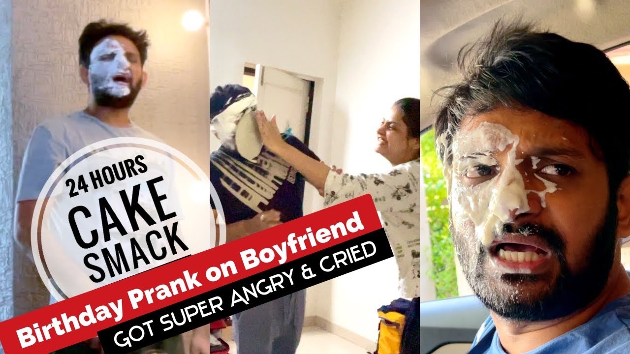 SPOILING HIS BIRTHDAY - CAKE SMACK PRANK ON BOYFRIEND for 24 Hrs | GOT ...