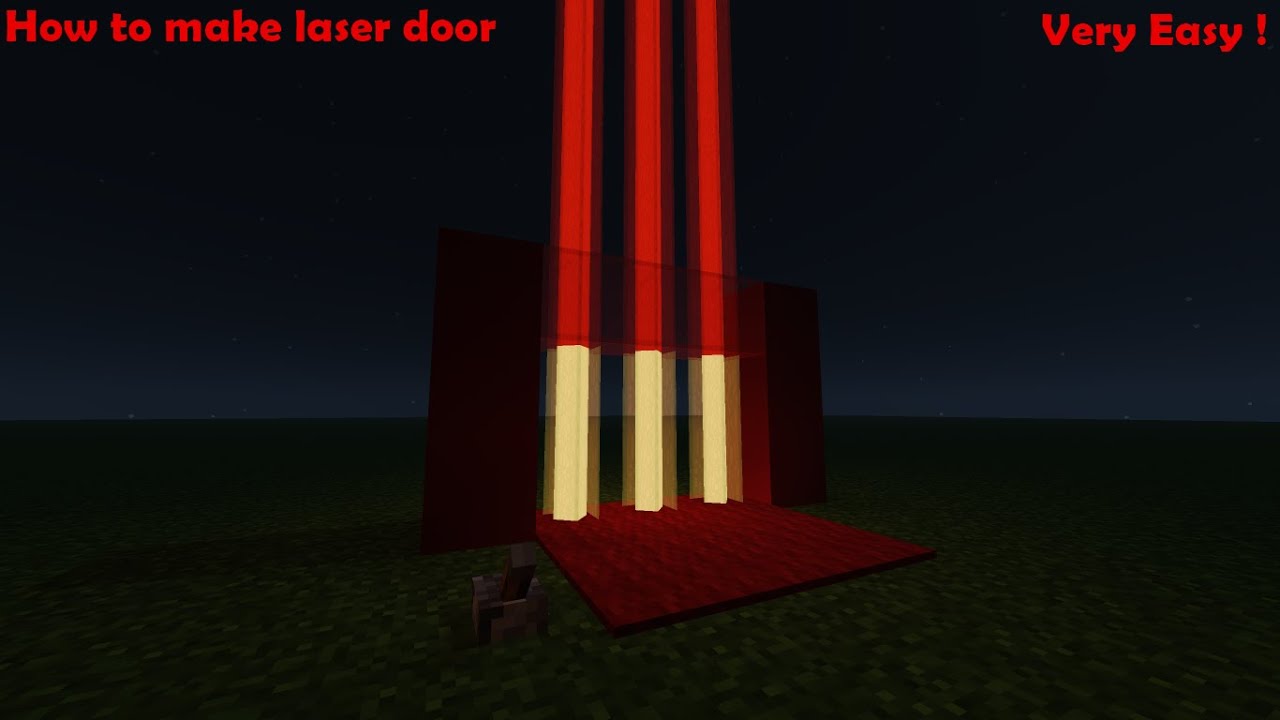 Minecraft 1.16.4 Laser Door Build (Very Easy) - YouTube