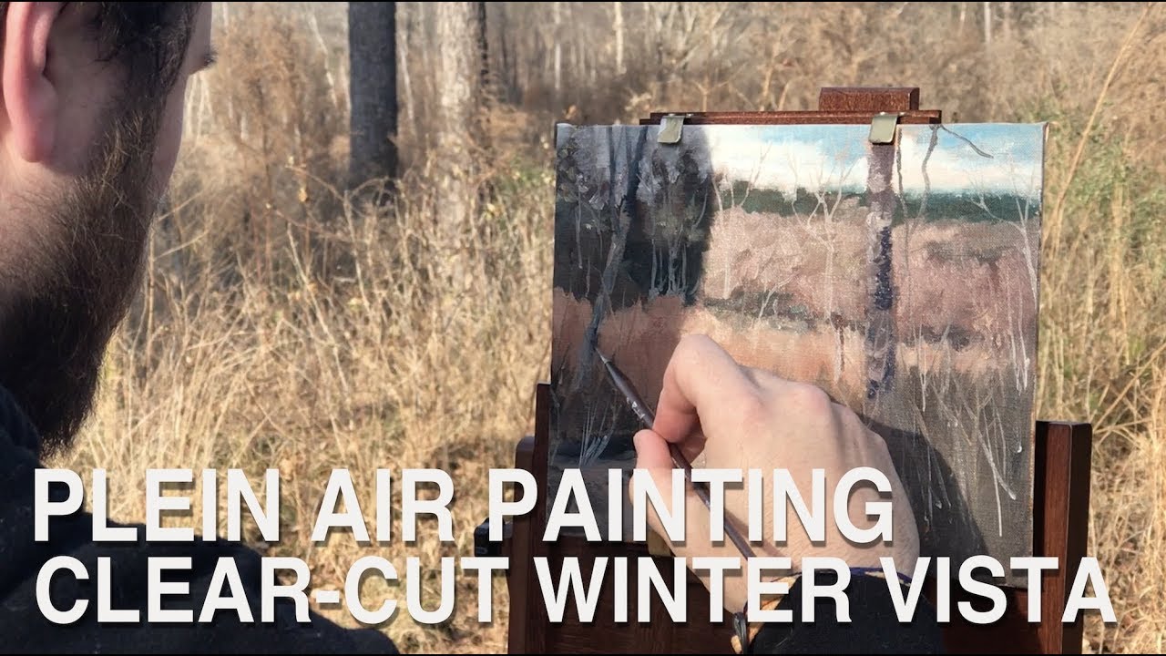 Clear-cut Winter Vista Plein Air Painting - YouTube