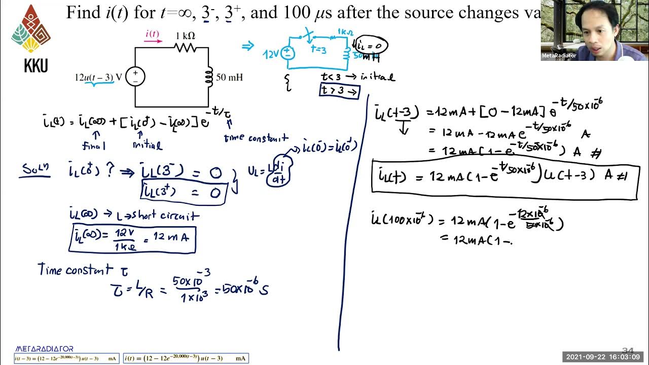 Step Function as Sources : First-Order RL and RC Circuits - YouTube