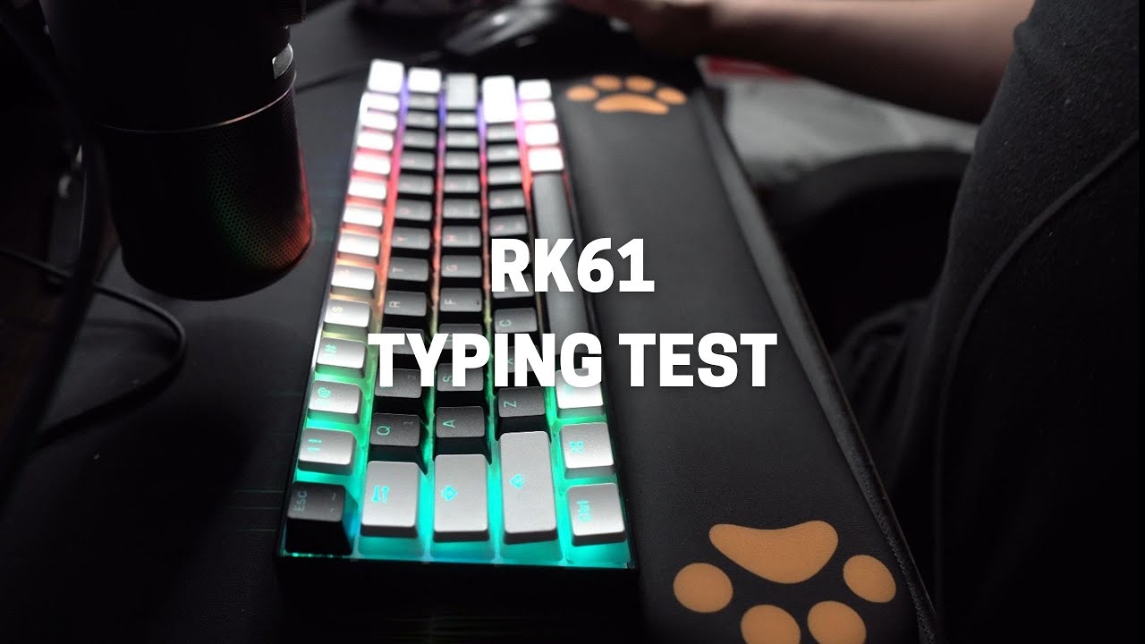 Royal Kludge RK61 Typing Test Brown Switch ( With Pudding Key Caps ...