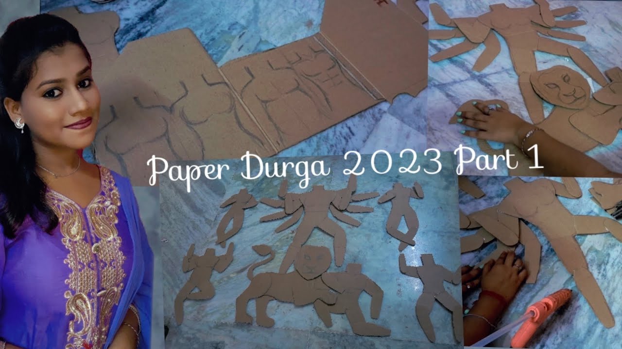 Paper Durga 2023 🪷 l Part 1 l how I made the body structure of Maa ...