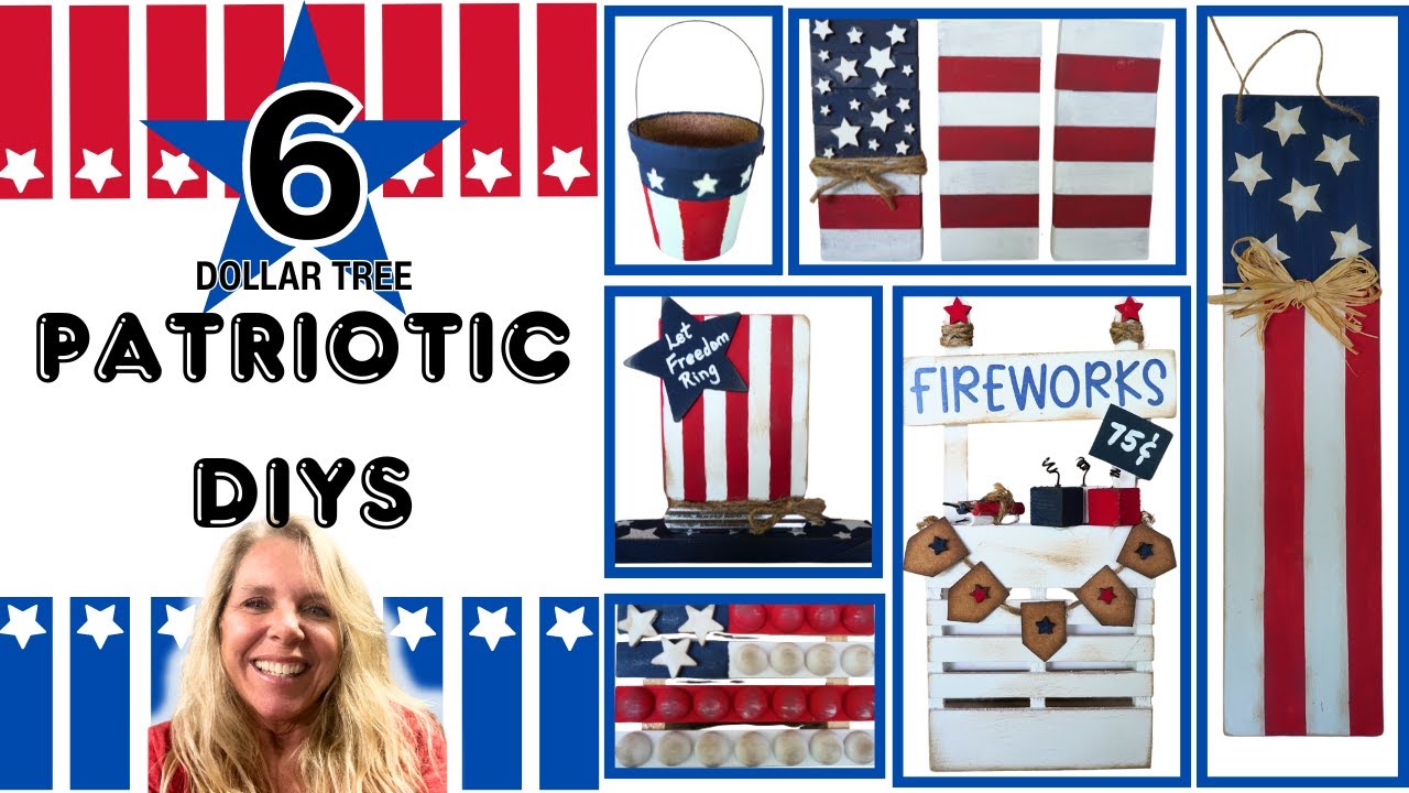 6***ALL NEW MUST SEE*** PATRIOTIC DIYs/DOLLAR TREE 4TH OF JULY DECOR ...