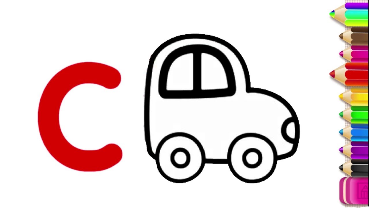 Write Letter C - Drawing Alphabets and Coloring - ABC DRAW for kids and ...