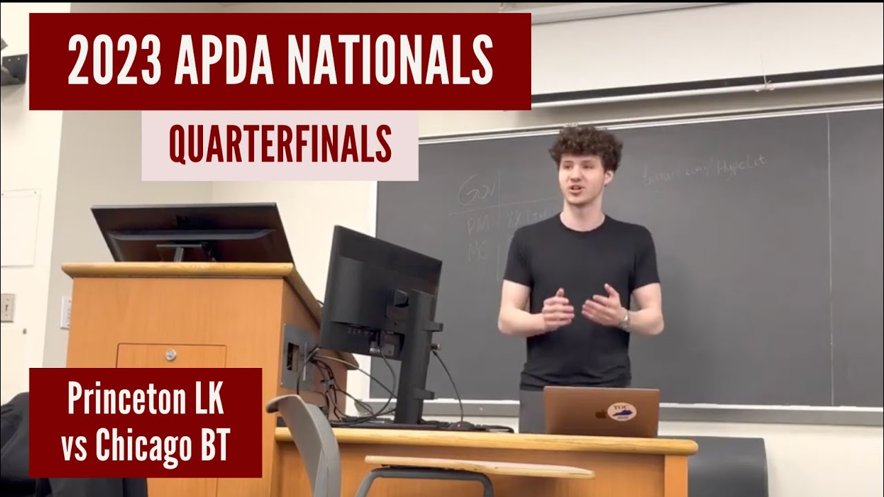 2023 APDA Nationals Quarterfinals: Princeton LK vs Chicago BT - YouTube
