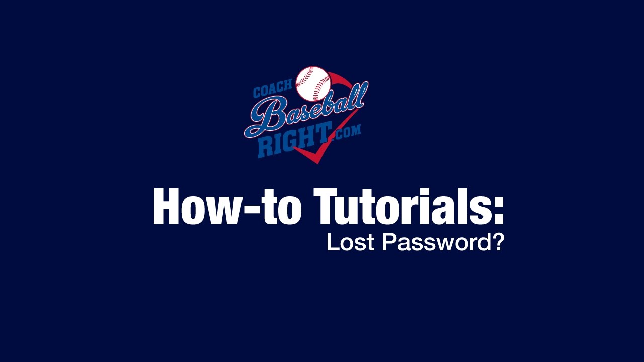 Lost your Password? | Coach Baseball Right - YouTube