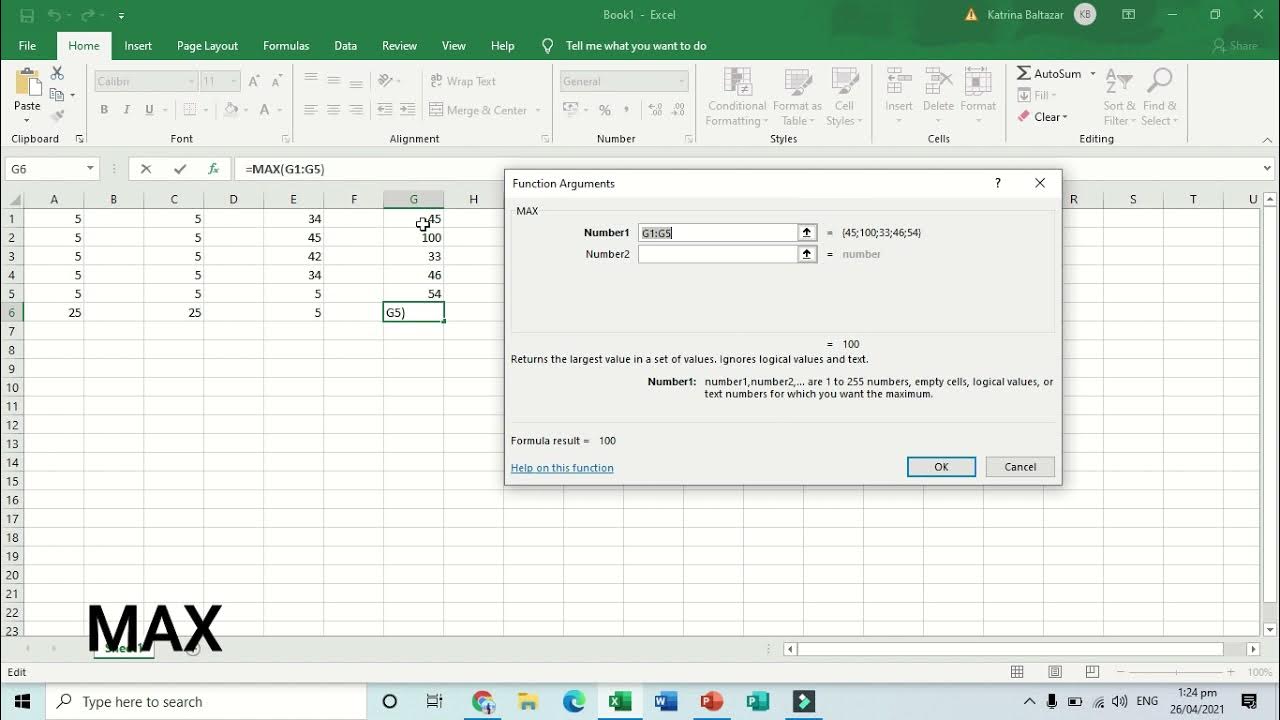EXCEL FUNCTIONS MIN MAX COUNT SUM AND AVERAGE - YouTube