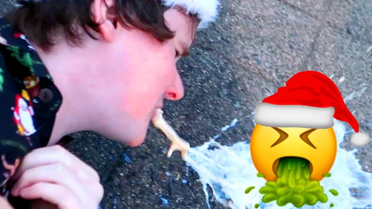 I DRANK A WHOLE LITRE OF EGG NOG FOR CHRISTMAS (EXTREME Vomit Warning ...