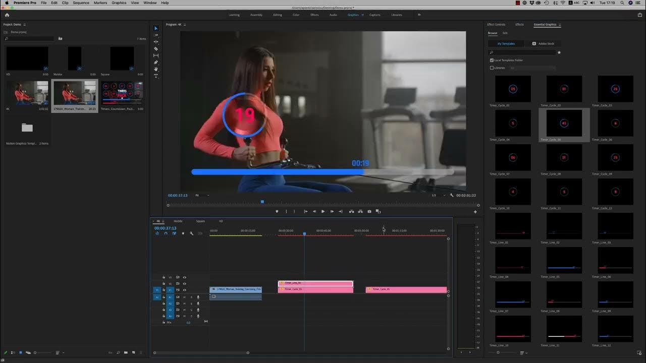 Timers Countdown Pack Tutorial (Premiere Pro Mogrts) - YouTube
