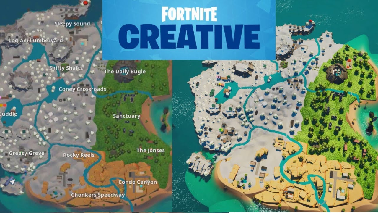 I recreated that Fortnite Chapter 3 map but tiny in Creative!!! # ...