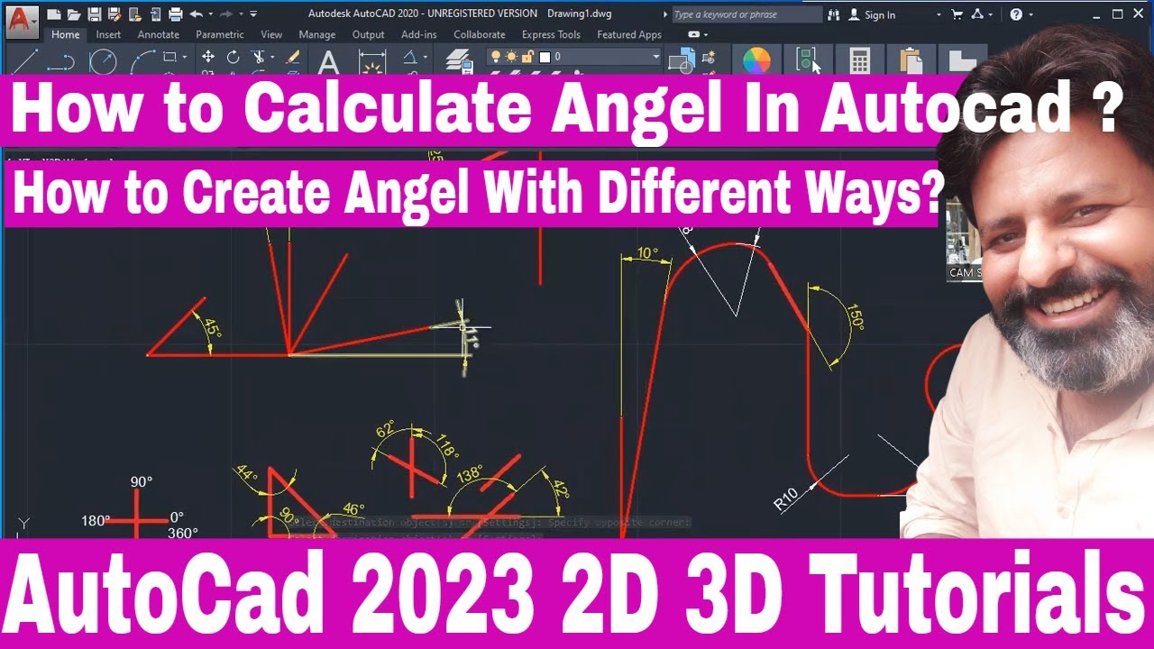 How to Create & Calculate Angel in AutoCad 2023 Complete Tutorials ...