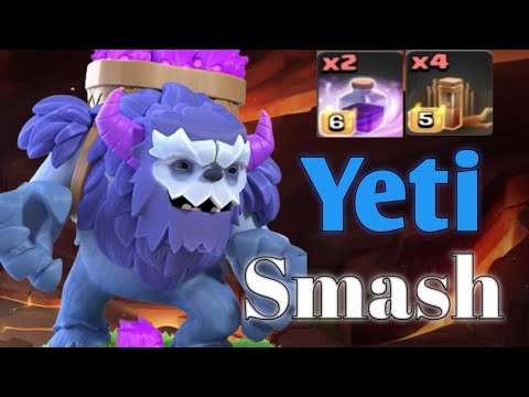 WHAT CAN YETI DO..? Yeti smash Th14/Th15 (clash of clans) - YouTube