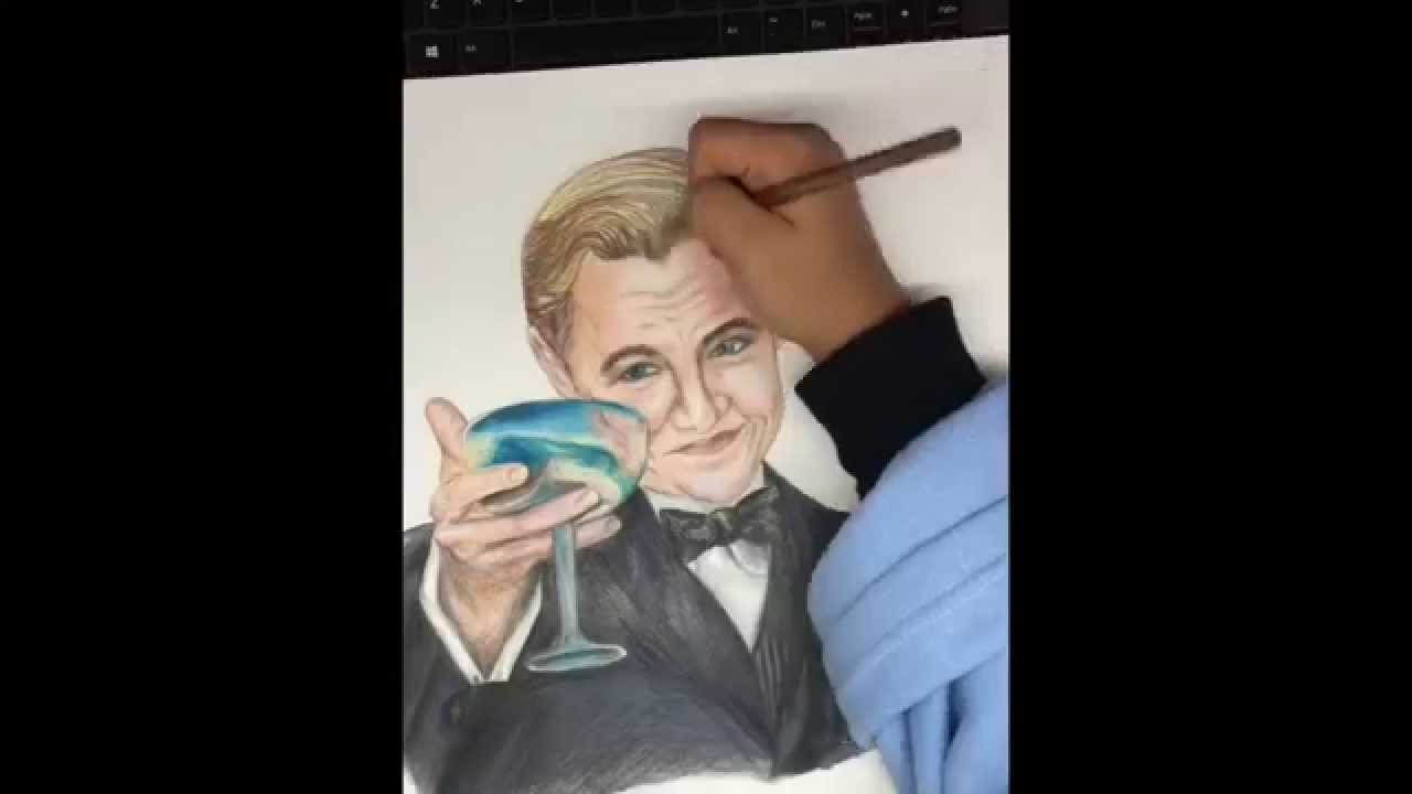 Leonardo DiCaprio as Jay Gatsby Speed Drawing Tutorial [Lucy's Art ...