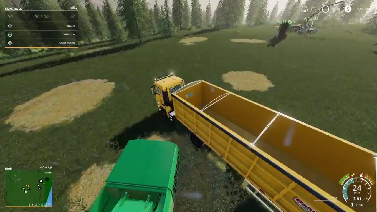 Farming sim with friends logging and logistics - YouTube