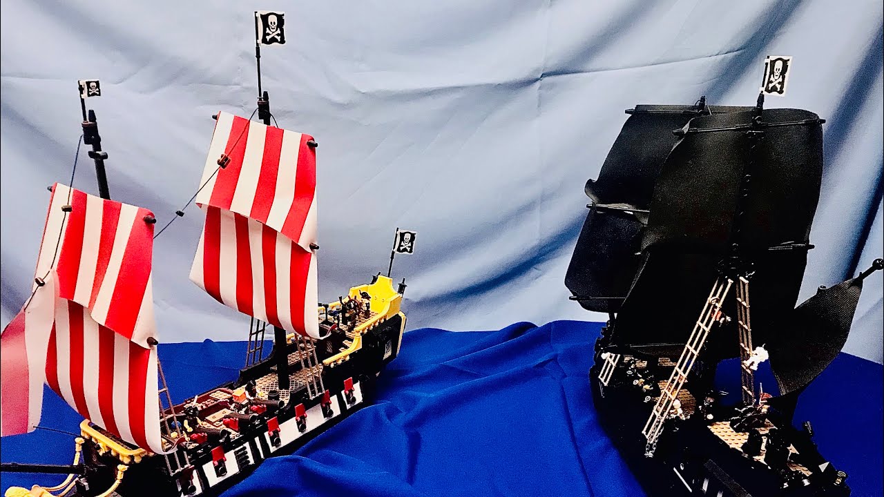 Perla Negra vs Barracuda Bay lego pirate ships battle Stop Motion - YouTube