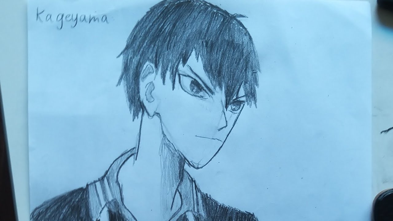 Quick draw of kageyama in full grey lid - YouTube