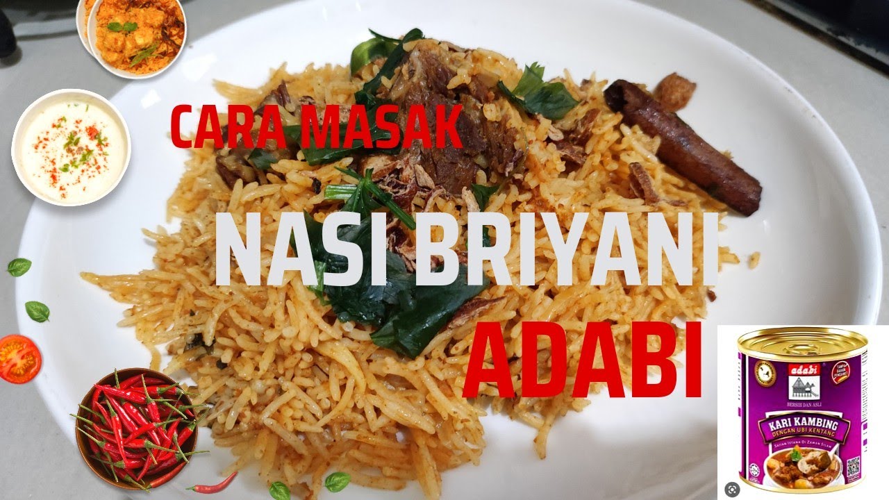 NASI BRIYANI KAMBING VIRAL-ADABI #nasibriyani #briyani #asianfood - YouTube