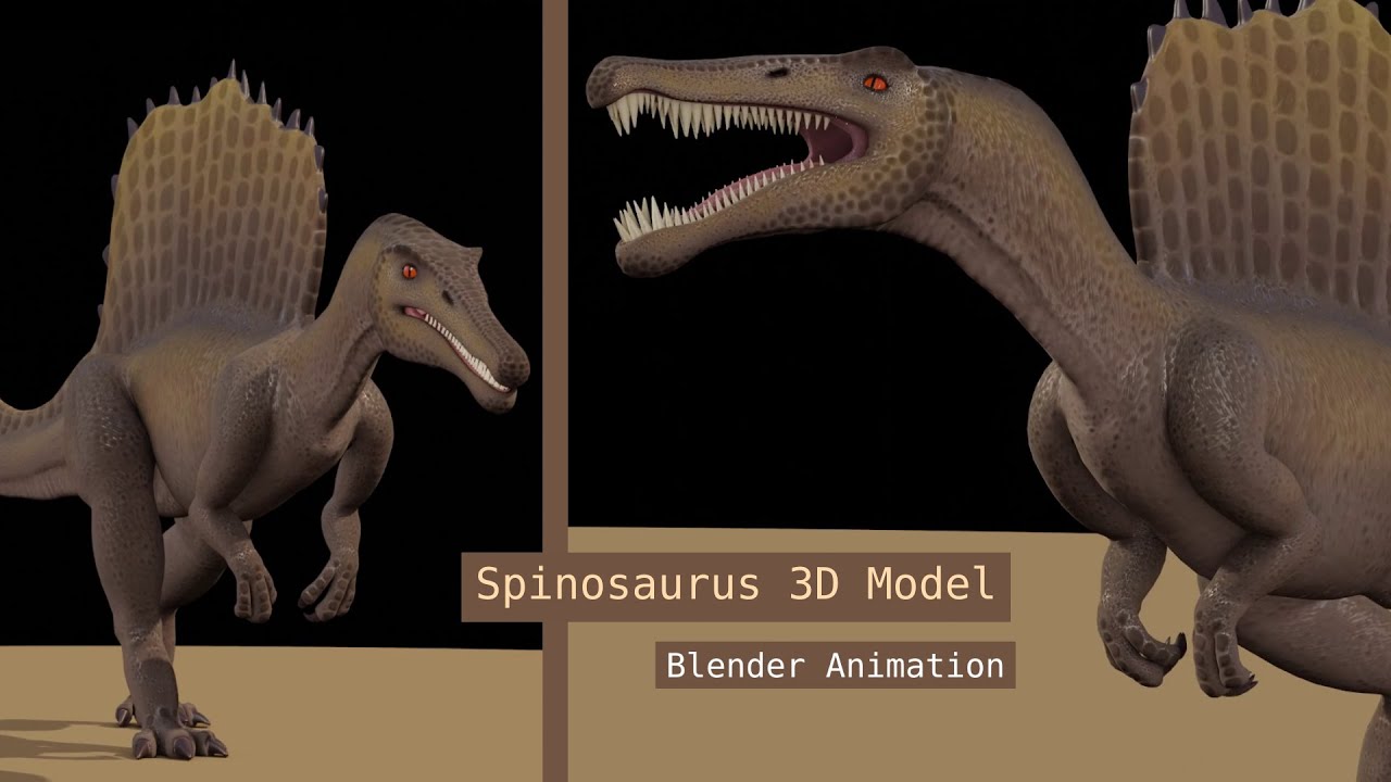 Spinosaurus Animations | Blender 3D Model - YouTube
