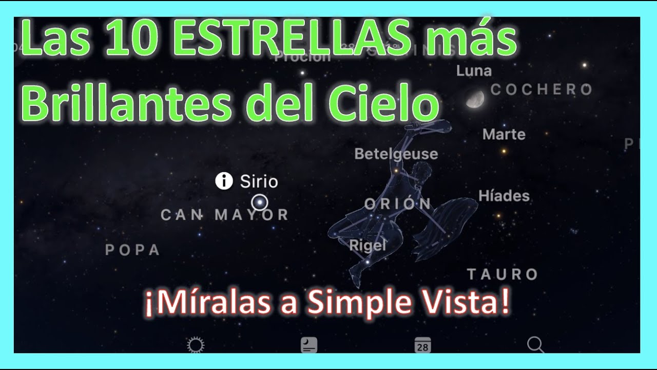 Astronomía a Simple Vista ¡Las 10 Estrellas más Brillantes del Cielo ...
