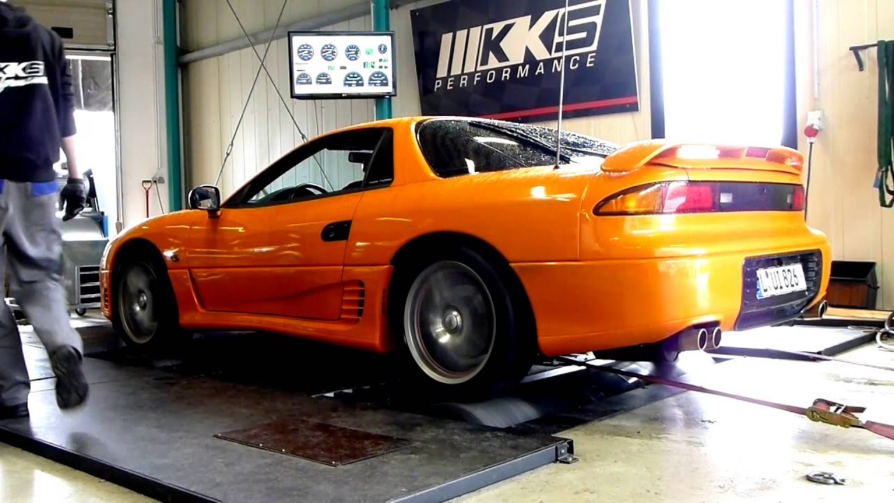 Mitsubishi 3000GT mit Ottec Tuning auf dem Prüfstand. Leistung 387 PS ...