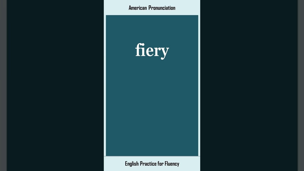 fiery, How to Say or Pronounce FIERY in American, British English ...