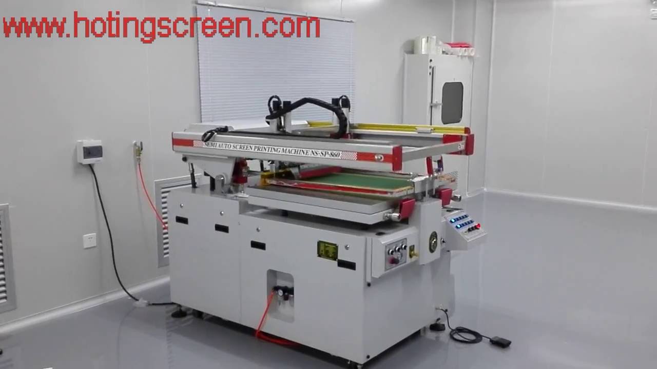 Clam shell semi automatic screen printing machine PSA-6050 / PSA-8060 ...