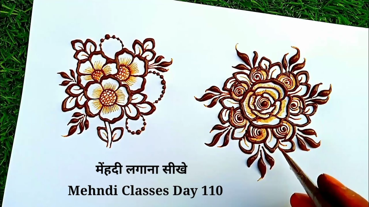 Basic Heena Flower Pot Mehndi Designs!! Mehndi Classes Day 110!! Latest ...