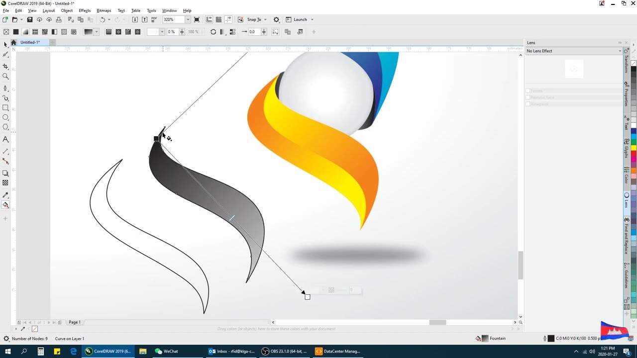 3d logo design in coreldraw - spinjas