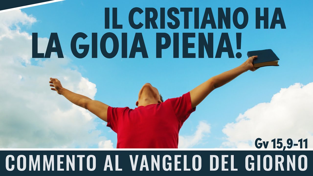 Commento al Vangelo del giorno - Gv 15,9-11 - Il cristiano ha la gioia ...