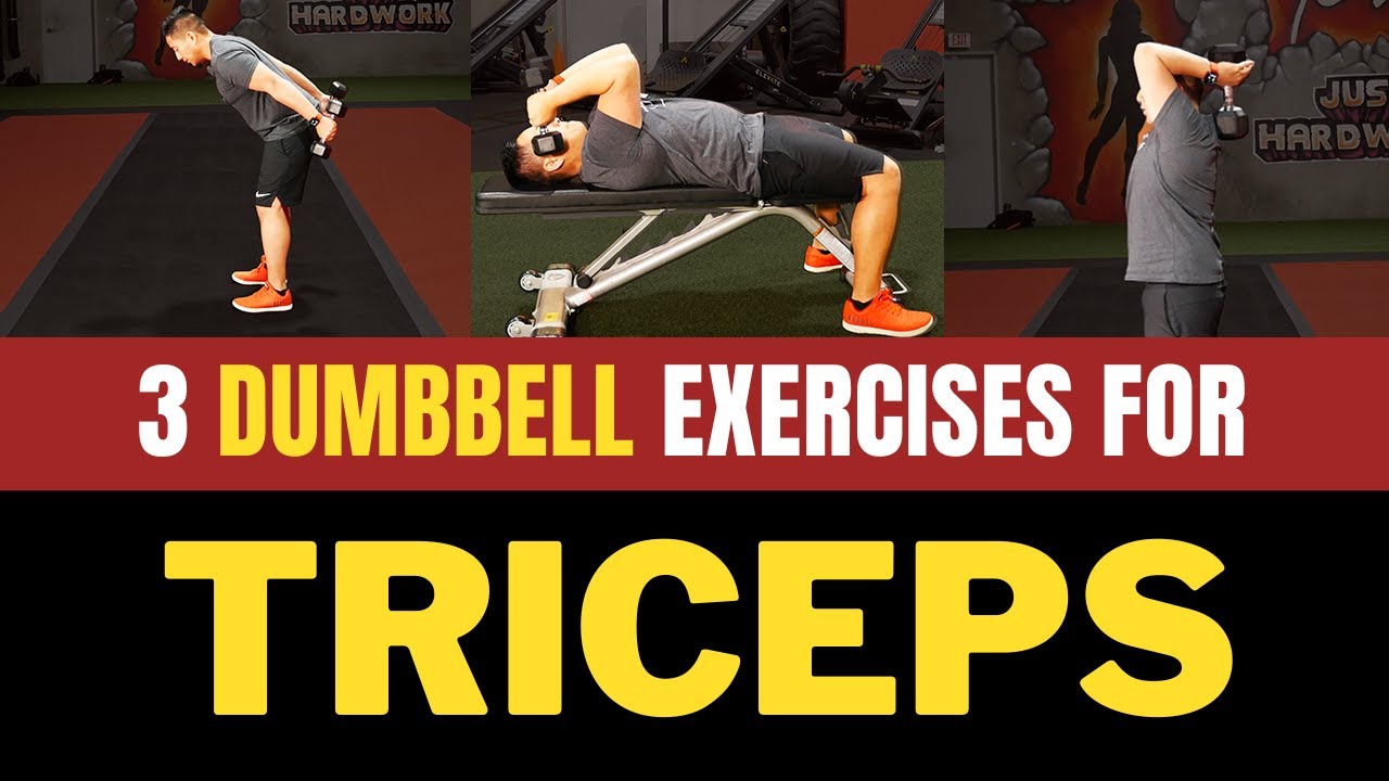 3 Dumbbell Exercises for Triceps (STEP-BY-STEP INSTRUCTION!) - YouTube